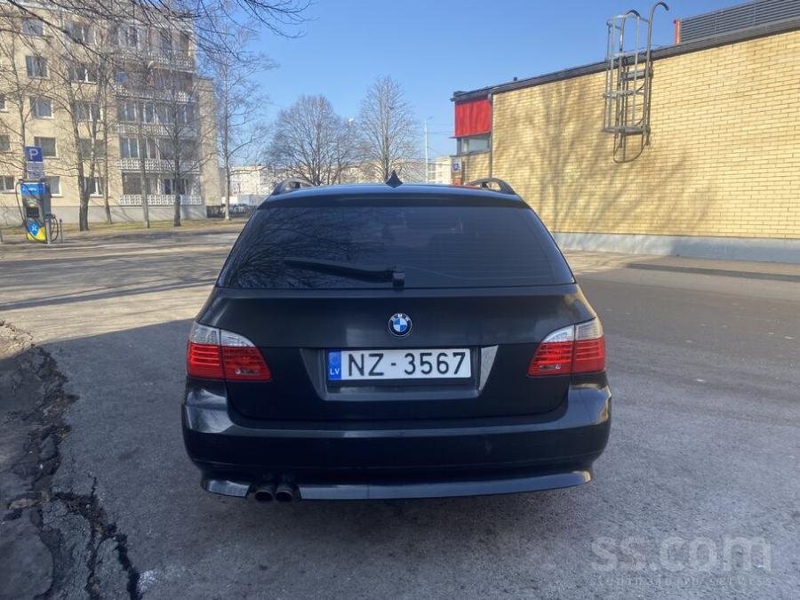 Black BMW 525 2009 in Riga, with an engine capacity of 3.00 L and mileage of 420 thousand km for 6300 €, photo 4 on AUTOMOTO.COM.LV