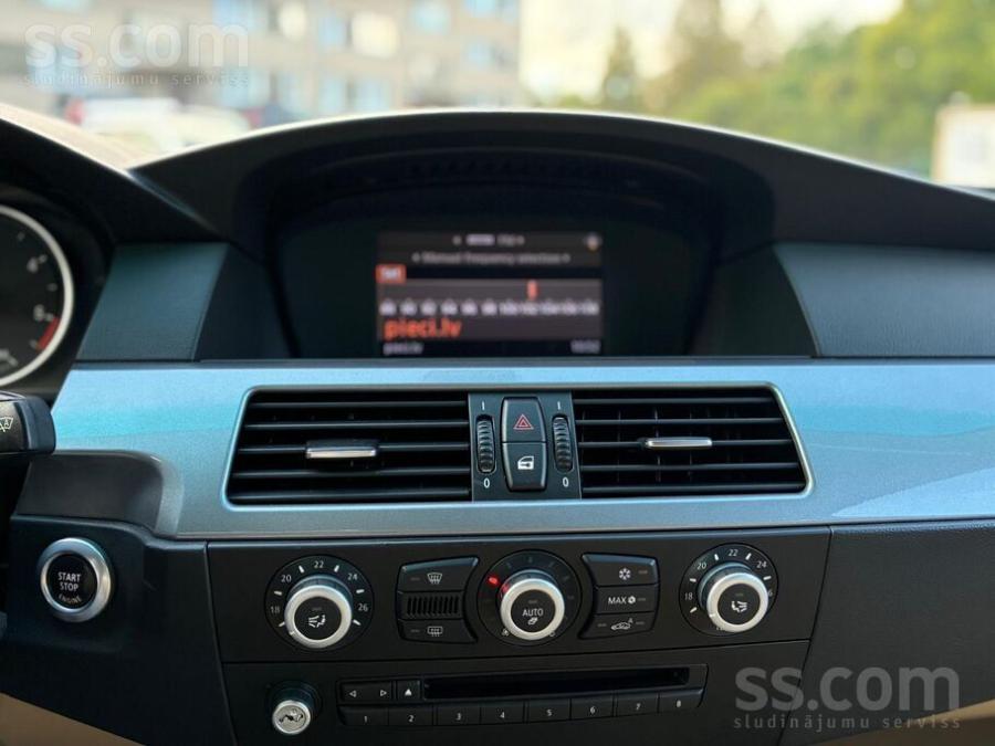 Черный БМВ 525 2009 в Кулдига, объемом двигателя 3.00 л и пробегом 298 тыс. км за 5290 €, фото 18 на AUTOMOTO.COM.LV
