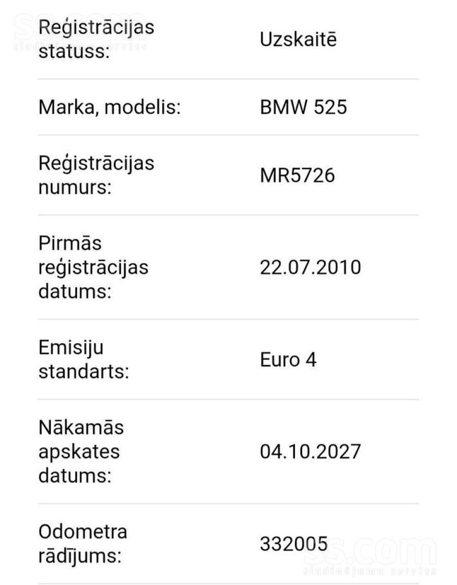 Melns BMW 525 2010 Rīga, ar dzinēja tilpumu 3.00 L un nobraukumu 332 tūkst. km par 7990 €, foto 28 vietnē AUTOMOTO.COM.LV