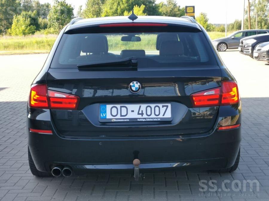 Black BMW 525 2011 in Kuldiga, with an engine capacity of 3.00 L and mileage of 311 thousand km for 8050 €, photo 5 on AUTOMOTO.COM.LV