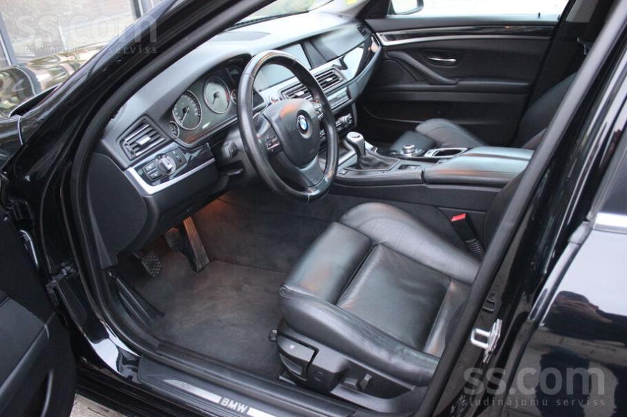 Black BMW 525 2011 in Dobele, with an engine capacity of 3.00 L and mileage of 314 thousand km for 7100 €, photo 11 on AUTOMOTO.COM.LV
