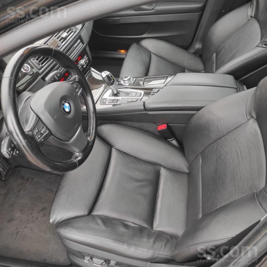 Black BMW 525 2012 in Rezekne, with an engine capacity of 2.00 L and mileage of 277 thousand km for 8350 €, photo 31 on AUTOMOTO.COM.LV