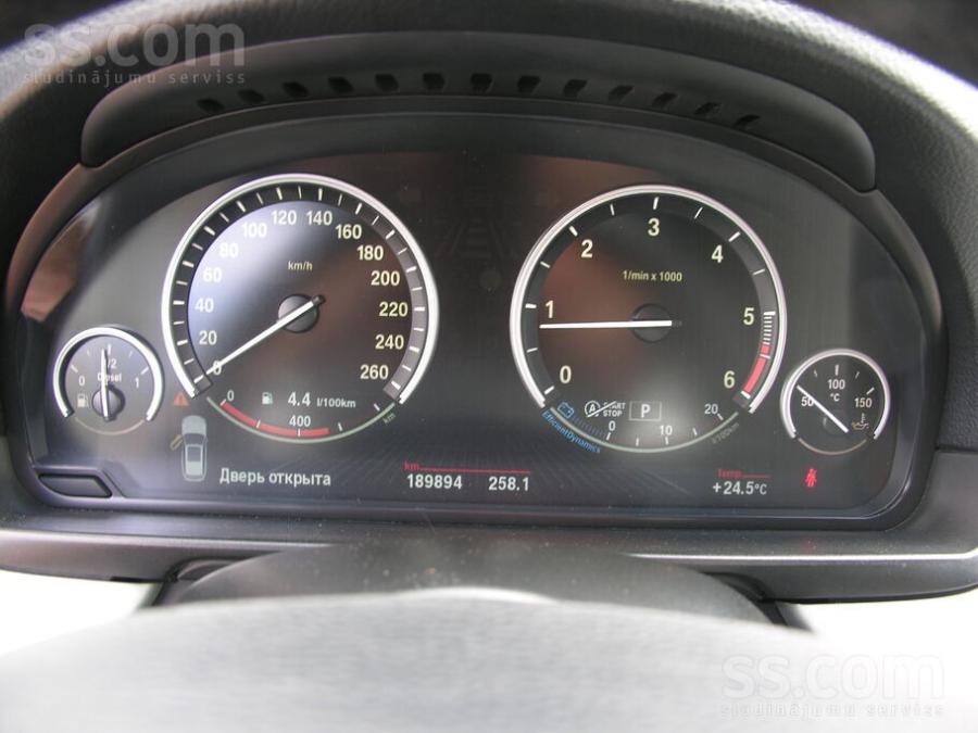 Black BMW 525 2013 in Riga, with an engine capacity of 2.00 L and mileage of 0 thousand km for 9350 €, photo 16 on AUTOMOTO.COM.LV