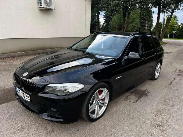 Black BMW 525 2013 in Panevezys, with an engine capacity of 2.00 L and mileage of 214 thousand km for 8250 €, photo 1 on AUTOMOTO.COM.LV