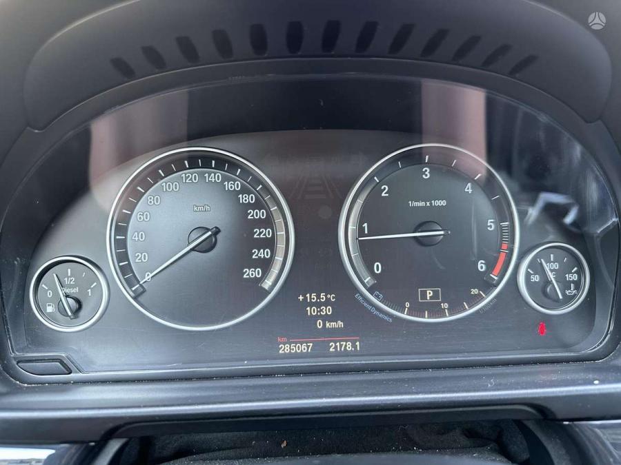 Black BMW 525 2013 in Vilnius, with an engine capacity of 2.00 L and mileage of 285 thousand km for 10000 €, photo 21 on AUTOMOTO.COM.LV