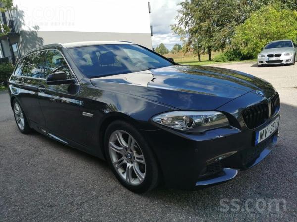Black BMW 525 2013 in Bauska, with an engine capacity of 2.00 L and mileage of 190 thousand km for 8450 €, photo 3 on AUTOMOTO.COM.LV