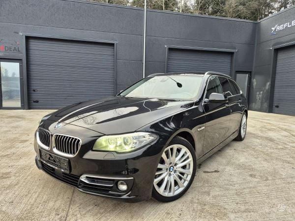 Black BMW 525 2014 in Utena, with an engine capacity of 2.00 L and mileage of 325 thousand km for 9490 €, photo 1 on AUTOMOTO.COM.LV