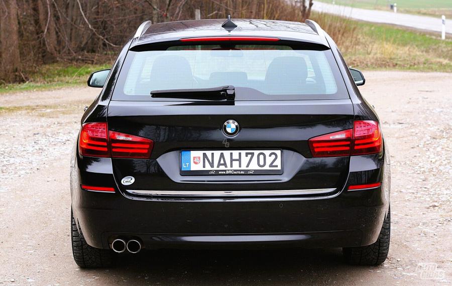 Black BMW 525 2014 in Petrikaiciai, with an engine capacity of 2.00 L and mileage of 271 thousand km for 10999 €, photo 12 on AUTOMOTO.COM.LV