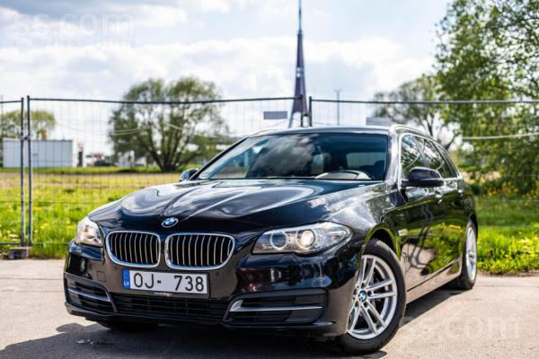 Black BMW 525 2014 in Riga, with an engine capacity of 2.00 L and mileage of 338 thousand km for 12990 €, photo 1 on AUTOMOTO.COM.LV