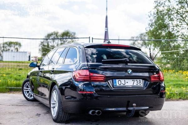 Black BMW 525 2014 in Riga, with an engine capacity of 2.00 L and mileage of 338 thousand km for 12990 €, photo 6 on AUTOMOTO.COM.LV