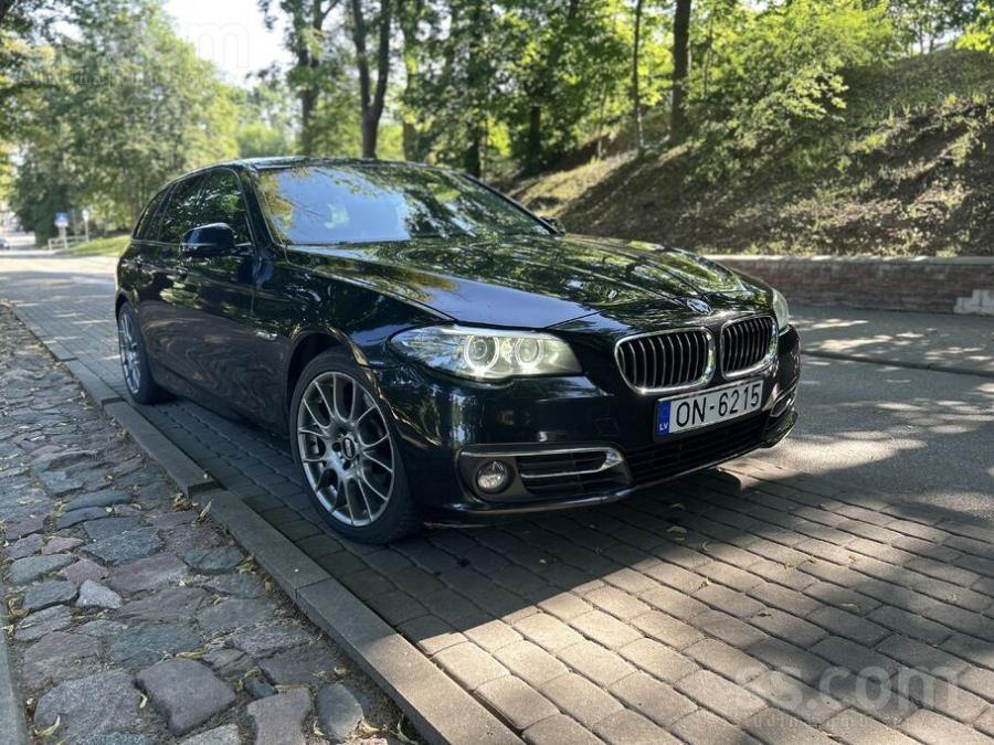 Black BMW 525 2014 in Bauska, with an engine capacity of 2.00 L and mileage of 359 thousand km for 9500 €, photo 1 on AUTOMOTO.COM.LV