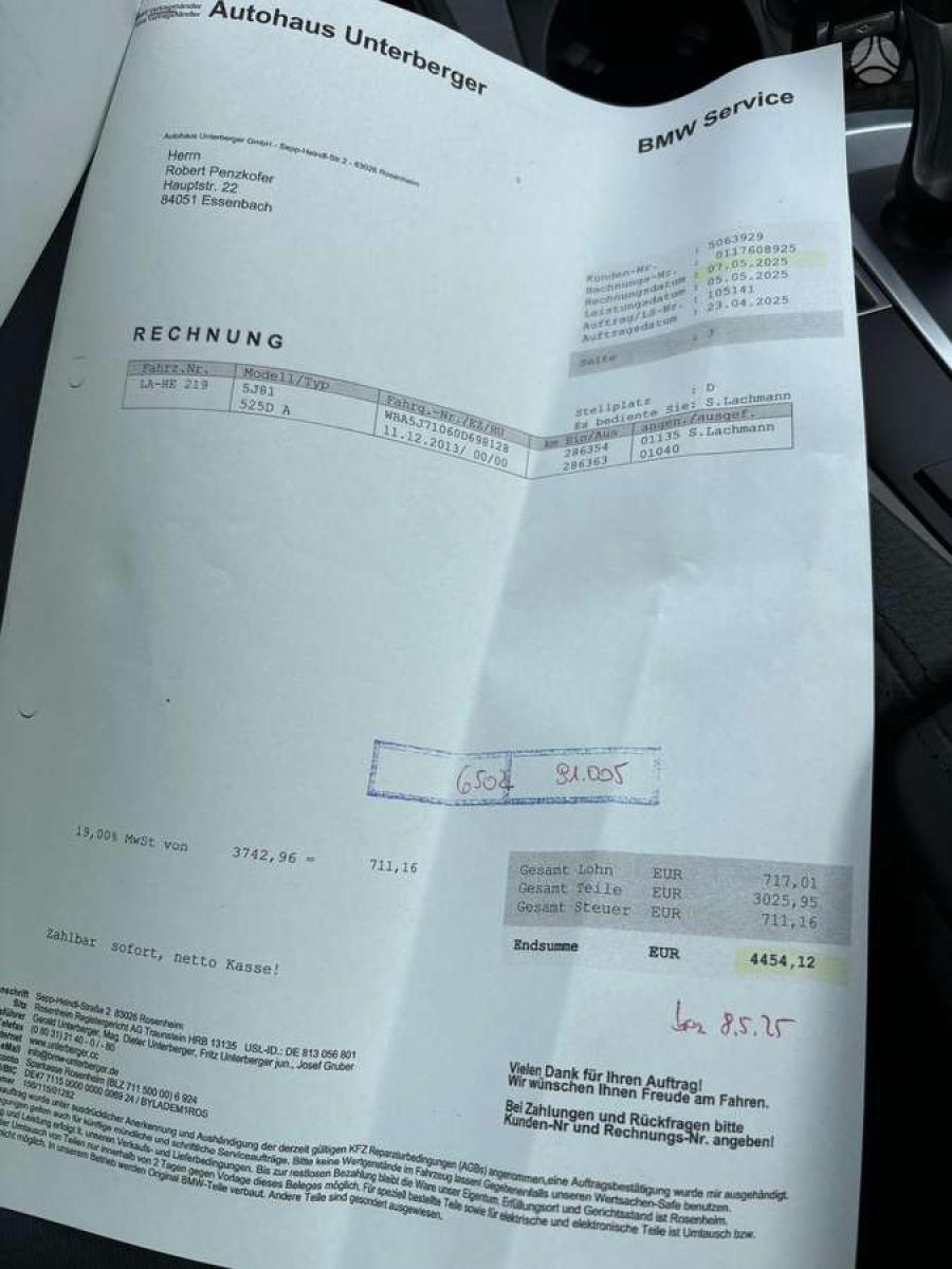 Черный БМВ 525 2014 в Паневежис, объемом двигателя 2.00 л и пробегом 312 тыс. км за 8650 €, фото 38 на AUTOMOTO.COM.LV