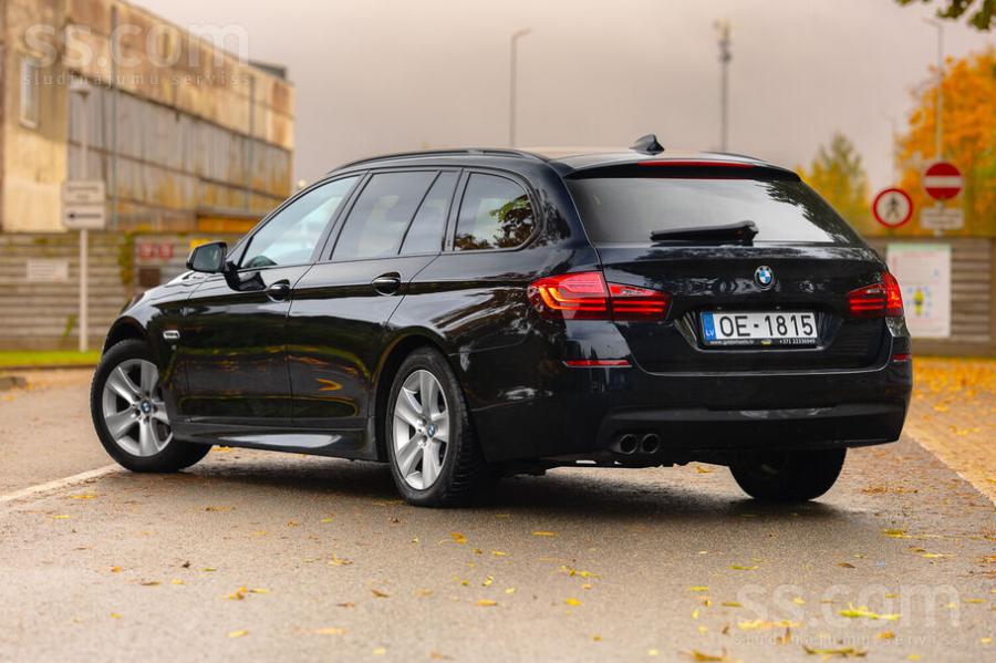 Black BMW 525 2015 in Jelgava, with an engine capacity of 2.00 L and mileage of 253 thousand km for 10950 €, photo 4 on AUTOMOTO.COM.LV