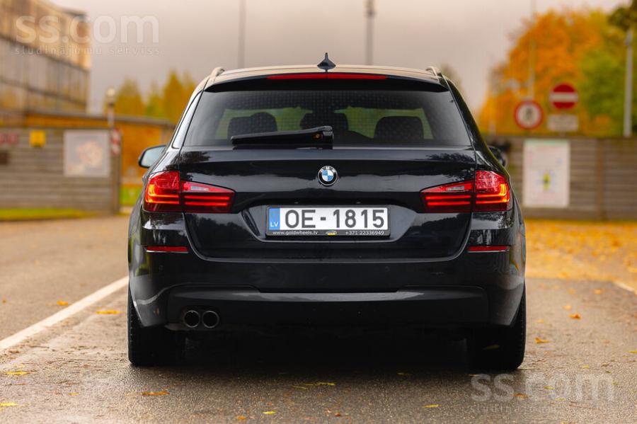 Black BMW 525 2015 in Jelgava, with an engine capacity of 2.00 L and mileage of 253 thousand km for 10950 €, photo 6 on AUTOMOTO.COM.LV
