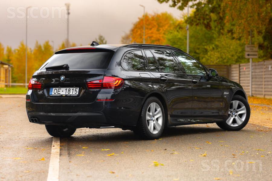 Black BMW 525 2015 in Jelgava, with an engine capacity of 2.00 L and mileage of 253 thousand km for 10950 €, photo 5 on AUTOMOTO.COM.LV