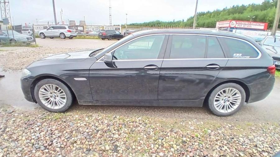 Black BMW 525 2015 in Vilnius, with an engine capacity of 2.00 L and mileage of 340 thousand km for 4900 €, photo 12 on AUTOMOTO.COM.LV
