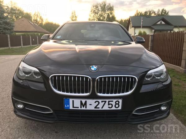 Black BMW 525 2015 in Riga, with an engine capacity of 2.00 L and mileage of 309 thousand km for 10000 €, photo 1 on AUTOMOTO.COM.LV