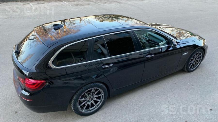 Black BMW 525 2015 in Riga, with an engine capacity of 2.00 L and mileage of 288 thousand km for 11500 €, photo 3 on AUTOMOTO.COM.LV