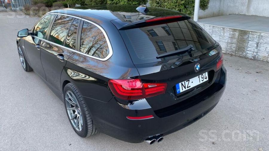 Black BMW 525 2015 in Riga, with an engine capacity of 2.00 L and mileage of 288 thousand km for 11500 €, photo 7 on AUTOMOTO.COM.LV