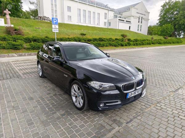 Black BMW 525 2015 in Telschi, with an engine capacity of 2.00 L and mileage of 186 thousand km for 12700 €, photo 4 on AUTOMOTO.COM.LV