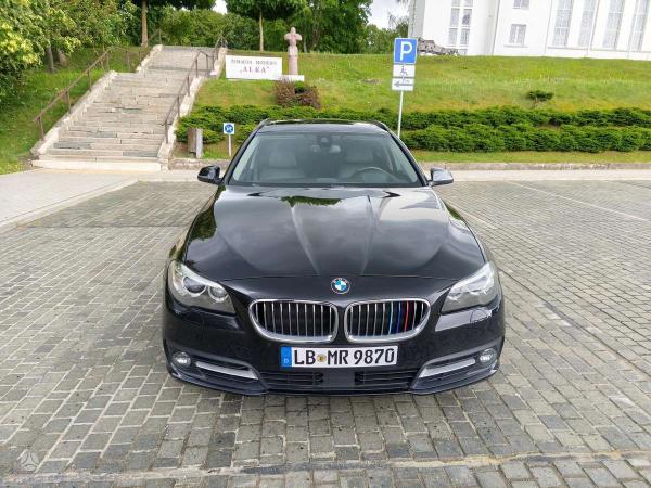 Black BMW 525 2015 in Telschi, with an engine capacity of 2.00 L and mileage of 186 thousand km for 12700 €, photo 6 on AUTOMOTO.COM.LV
