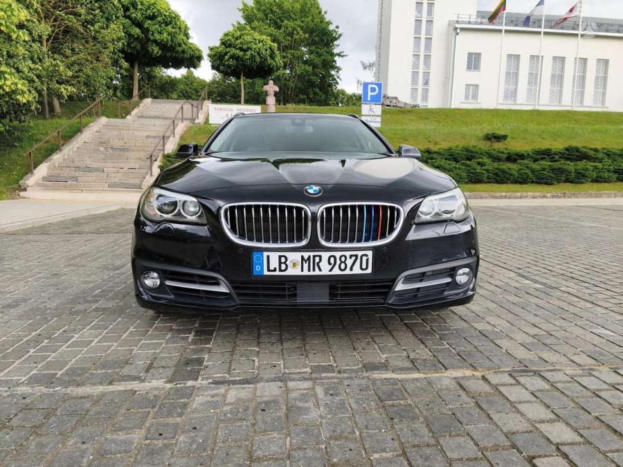 Black BMW 525 2015 in Telschi, with an engine capacity of 2.00 L and mileage of 186 thousand km for 12700 €, photo 8 on AUTOMOTO.COM.LV