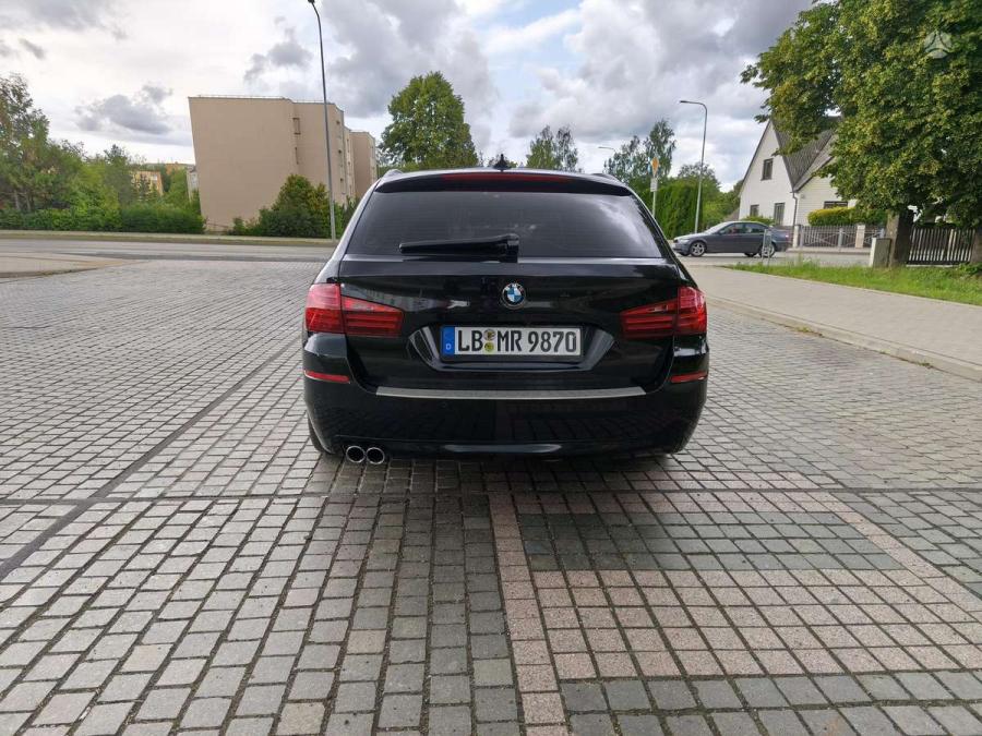 Black BMW 525 2015 in Telschi, with an engine capacity of 2.00 L and mileage of 186 thousand km for 12700 €, photo 14 on AUTOMOTO.COM.LV