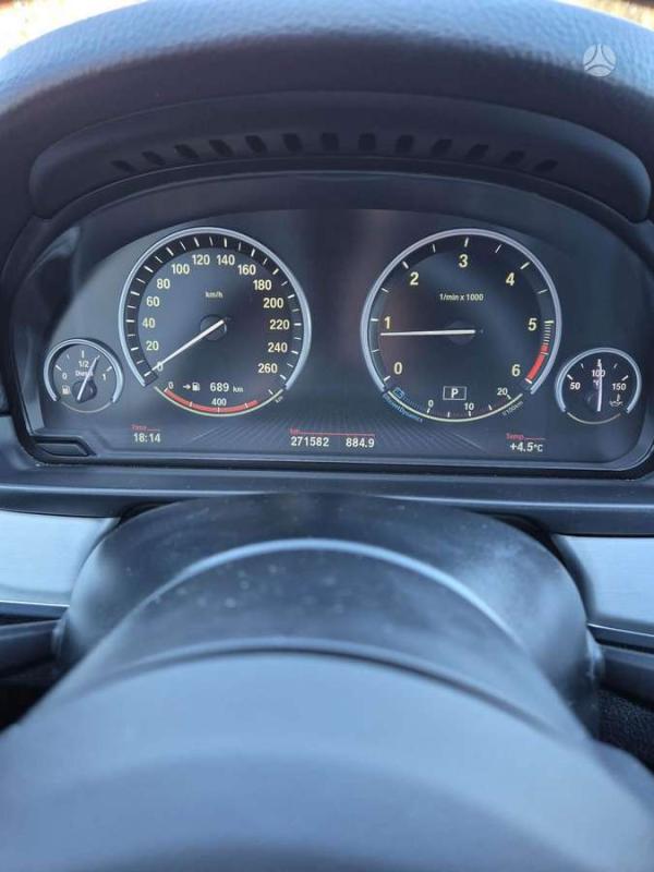 Black BMW 525 2015 in Klaipeda, with an engine capacity of 2.00 L and mileage of 272 thousand km for 11300 €, photo 11 on AUTOMOTO.COM.LV