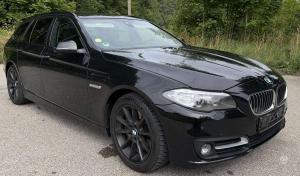 Black BMW 525 2016 in Vilnius, with an engine capacity of 2.00 L and mileage of 350 thousand km for 9549 €, photo 4 on AUTOMOTO.COM.LV