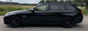 Black BMW 525 2016 in Vilnius, with an engine capacity of 2.00 L and mileage of 350 thousand km for 9549 €, photo 9 on AUTOMOTO.COM.LV