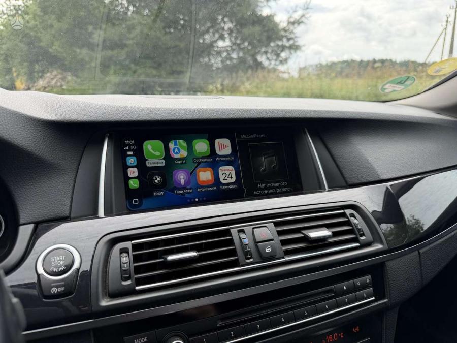 Black BMW 525 2016 in Vilnius, with an engine capacity of 2.00 L and mileage of 350 thousand km for 9549 €, photo 23 on AUTOMOTO.COM.LV
