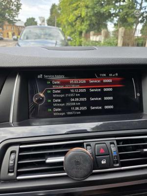 Black BMW 525 2016 in Kaunas, with an engine capacity of 2.00 L and mileage of 234 thousand km for 12750 €, photo 19 on AUTOMOTO.COM.LV