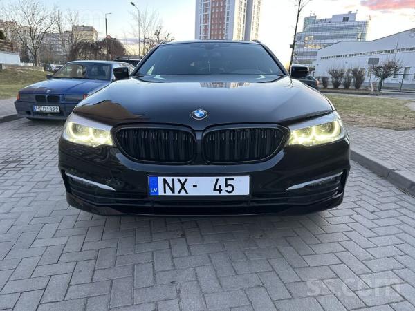 Black BMW 525 2018 in Riga, with an engine capacity of 2.00 L and mileage of 258 thousand km for 15850 €, photo 6 on AUTOMOTO.COM.LV