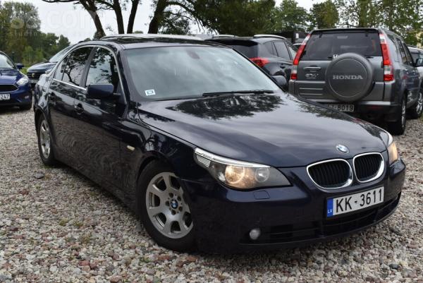 Blue BMW 525 2005 in Kuldiga, with an engine capacity of 2.50 L and mileage of 0 thousand km for 2450 €, photo 4 on AUTOMOTO.COM.LV