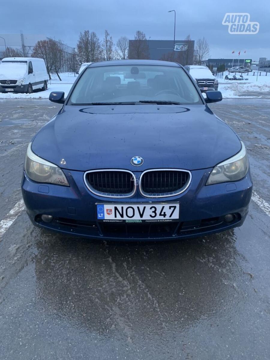 Blue BMW 525 2005 in Kaunas, with an engine capacity of 2.50 L and mileage of 425 thousand km for 2100 €, photo 4 on AUTOMOTO.COM.LV