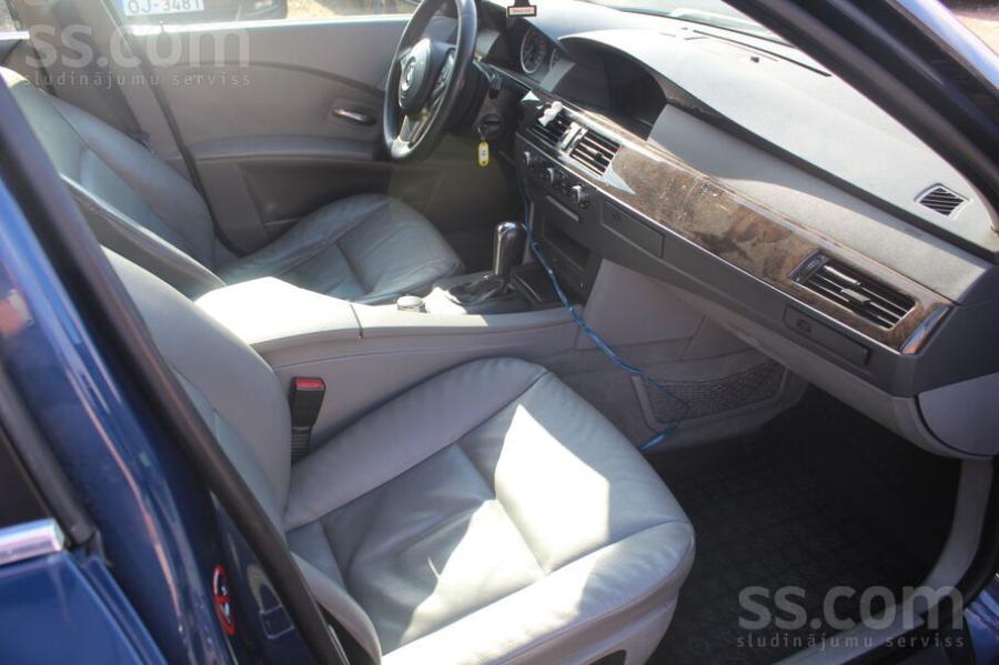 Blue BMW 525 2006 in Liepaja, with an engine capacity of 2.50 L and mileage of 436 thousand km for 3450 €, photo 9 on AUTOMOTO.COM.LV