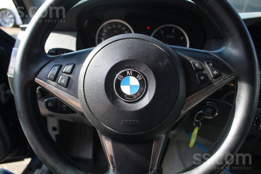Blue BMW 525 2006 in Liepaja, with an engine capacity of 2.50 L and mileage of 436 thousand km for 3450 €, photo 12 on AUTOMOTO.COM.LV
