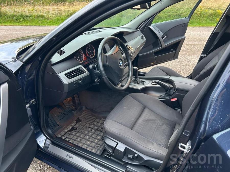 Blue BMW 525 2006 in Jekabpils, with an engine capacity of 2.50 L and mileage of 472 thousand km for 2500 €, photo 7 on AUTOMOTO.COM.LV