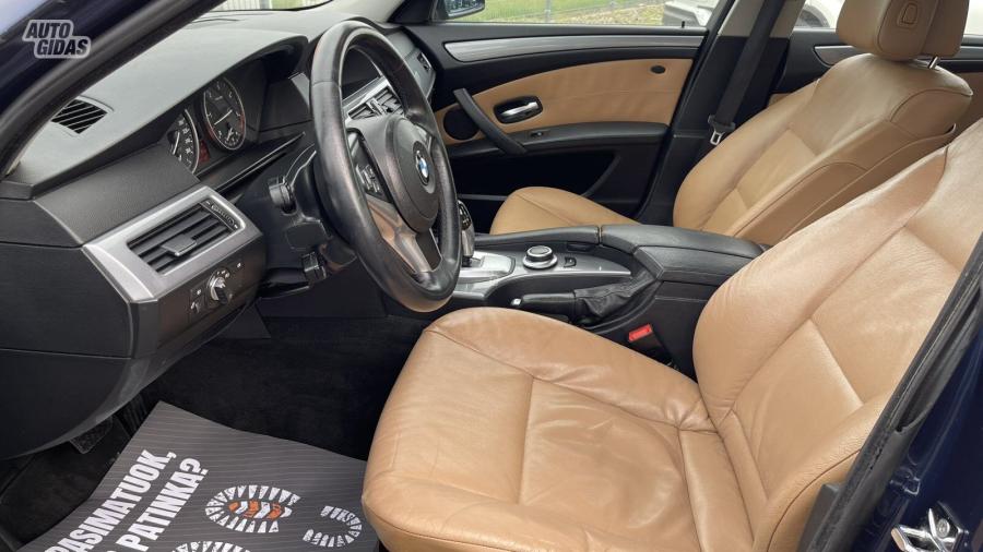 Blue BMW 525 2007 in Marijampole, with an engine capacity of 3.00 L and mileage of 292 thousand km for 3990 €, photo 12 on AUTOMOTO.COM.LV