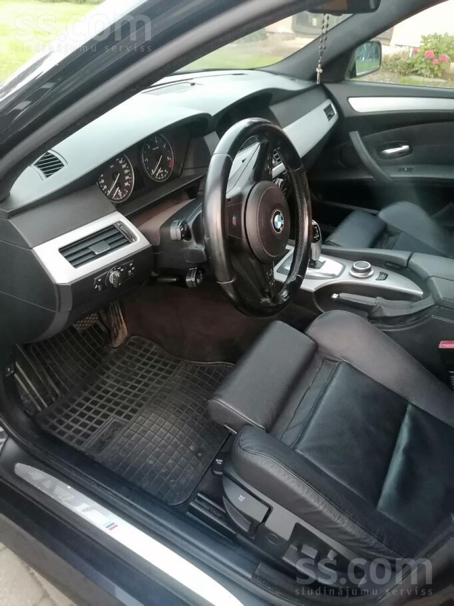 Blue BMW 525 2007 in Liepaja, with an engine capacity of 3.00 L and mileage of 265 thousand km for 5900 €, photo 6 on AUTOMOTO.COM.LV
