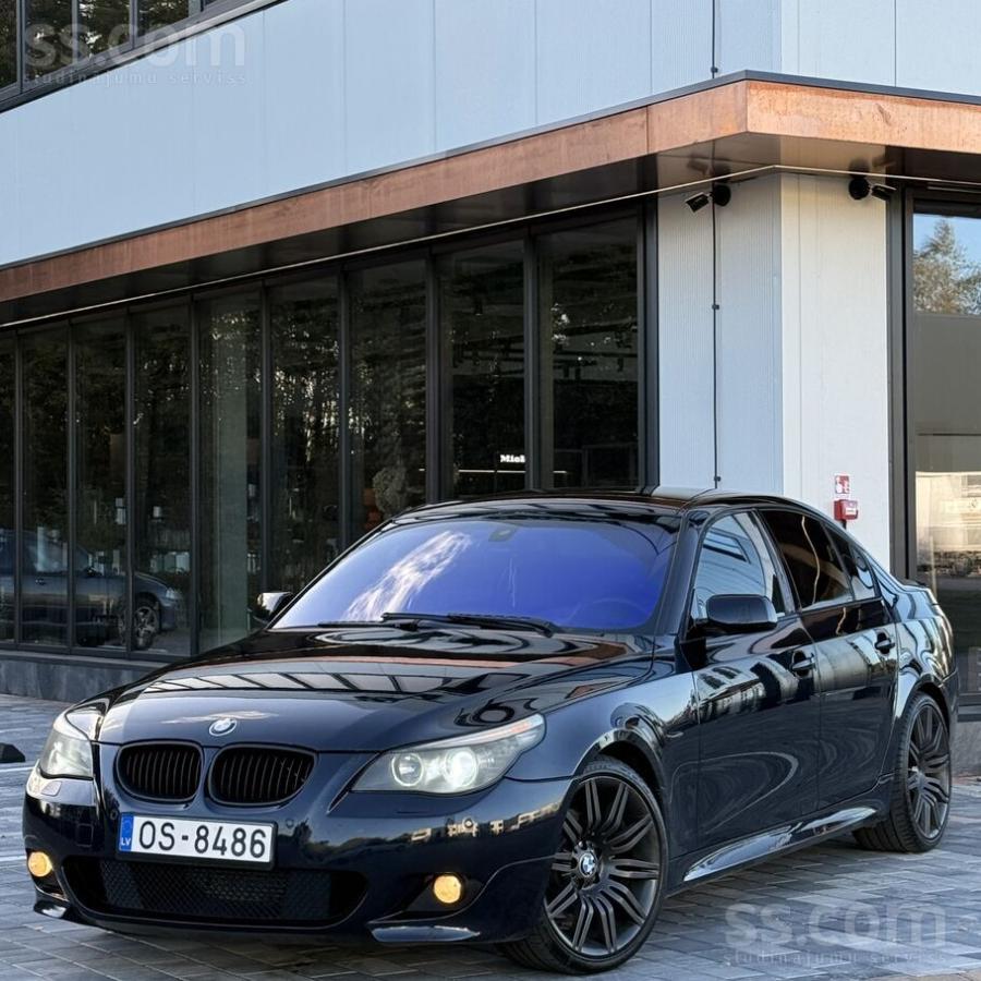 Blue BMW 525 2007 in Riga, with an engine capacity of 3.00 L and mileage of 285 thousand km for 6350 €, photo 6 on AUTOMOTO.COM.LV