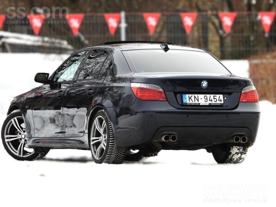 Blue BMW 525 2008 in Riga, with an engine capacity of 3.00 L and mileage of 390 thousand km for 7500 €, photo 5 on AUTOMOTO.COM.LV