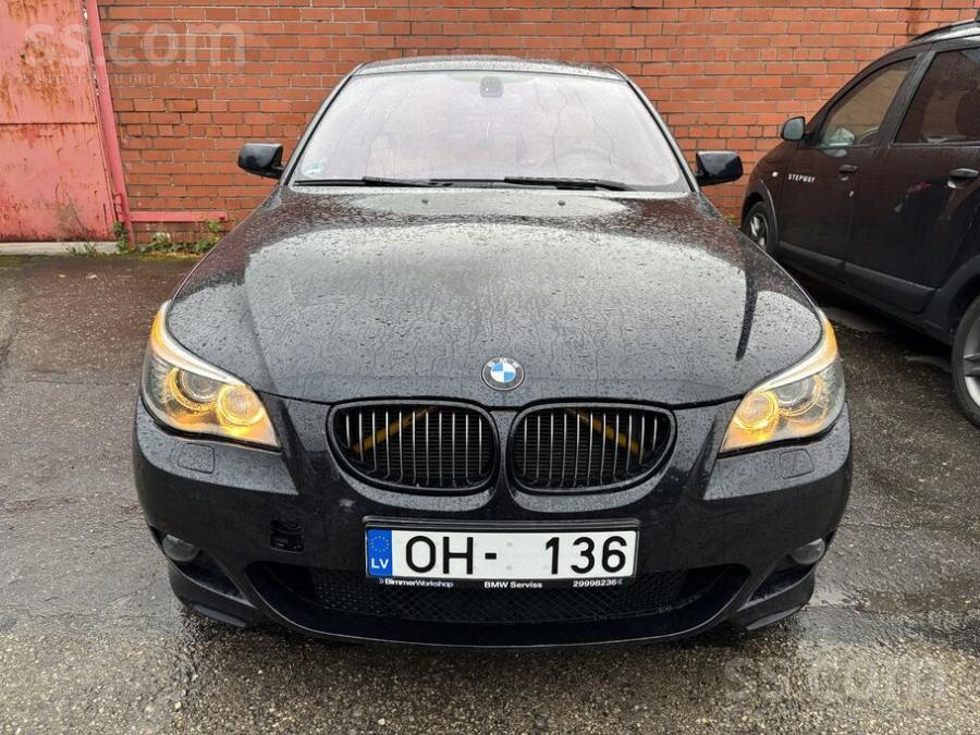 Blue BMW 525 2008 in Riga, with an engine capacity of 3.00 L and mileage of 345 thousand km for 4200 €, photo 1 on AUTOMOTO.COM.LV