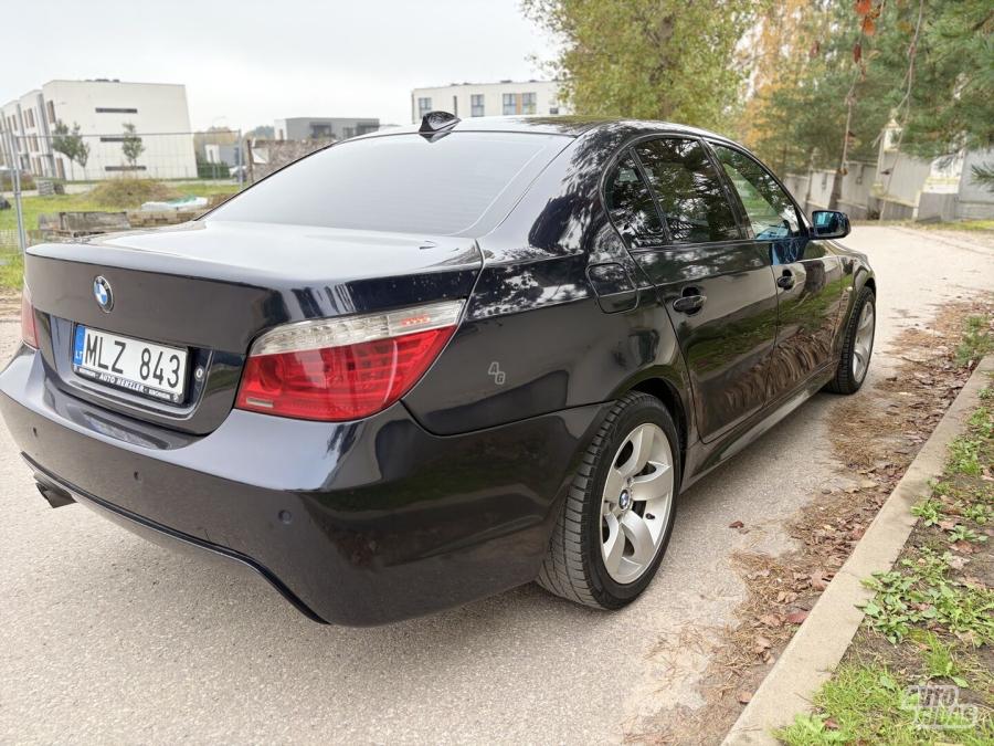 Blue BMW 525 2008 in Vilnius, with an engine capacity of 3.00 L and mileage of 351 thousand km for 4800 €, photo 5 on AUTOMOTO.COM.LV