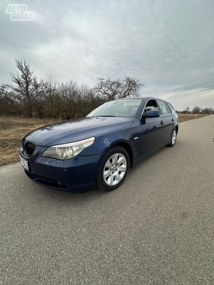 Blue BMW 525 2004 in Vilnius, with an engine capacity of 2.50 L and mileage of 466 thousand km for 1850 €, photo 1 on AUTOMOTO.COM.LV