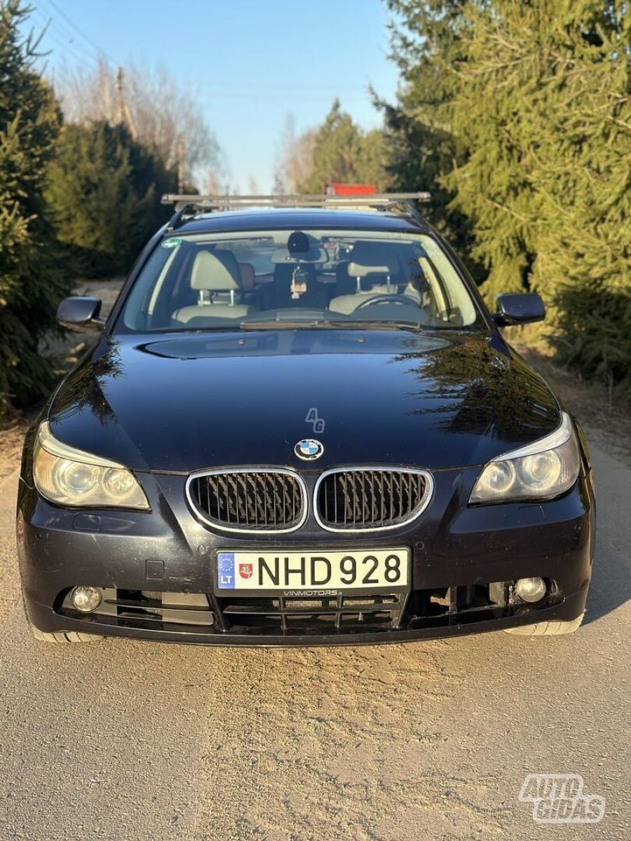 Blue BMW 525 2005 in Vilnius, with an engine capacity of 2.50 L and mileage of 349 thousand km for 3500 €, photo 2 on AUTOMOTO.COM.LV