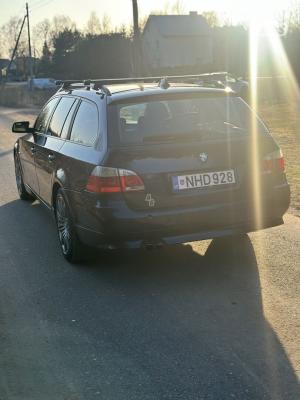 Blue BMW 525 2005 in Vilnius, with an engine capacity of 2.50 L and mileage of 349 thousand km for 3500 €, photo 6 on AUTOMOTO.COM.LV