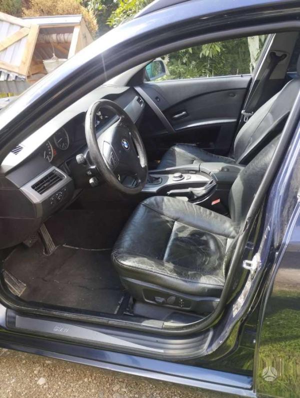 Blue BMW 525 2005 in Kedainiai, with an engine capacity of 2.50 L and mileage of 448 thousand km for 2800 €, photo 9 on AUTOMOTO.COM.LV