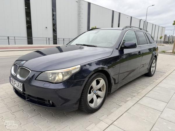 Blue BMW 525 2005 in Vilnius, with an engine capacity of 2.50 L and mileage of 450 thousand km for 1950 €, photo 10 on AUTOMOTO.COM.LV