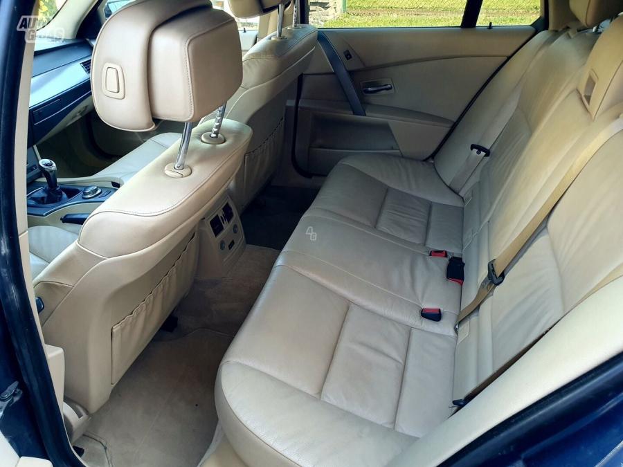 Blue BMW 525 2006 in Marijampole, with an engine capacity of 2.50 L and mileage of 358 thousand km for 2900 €, photo 11 on AUTOMOTO.COM.LV